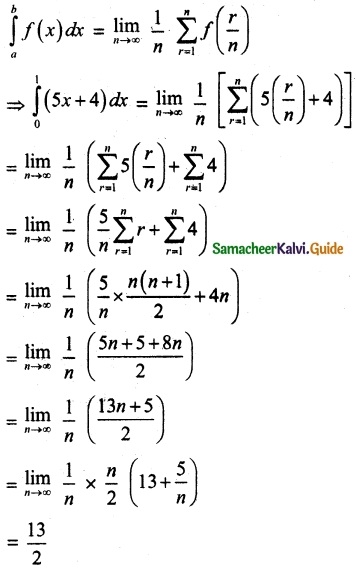 Samacheer Kalvi 12th Maths Guide Chapter 9 Applications Of Integration 